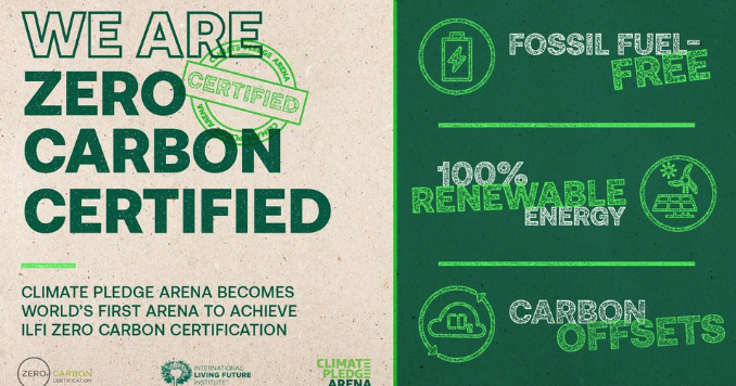 Seattle's Climate Pledge Arena first to be zero carbon certified | News ...