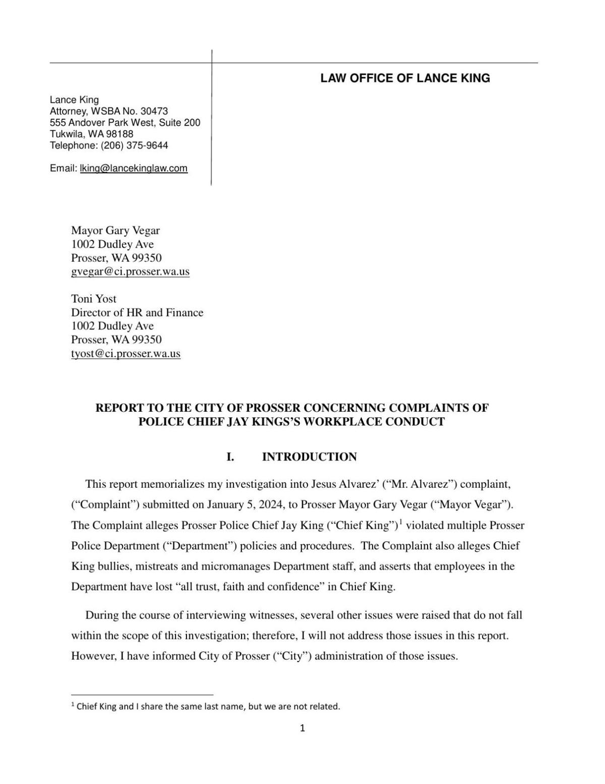 Prosser police chief resigns following investigation, administrative ...