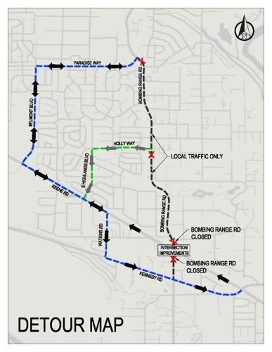 Bombing Range Road construction | | nbcrightnow.com