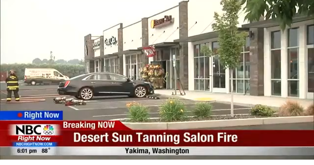 Yakima Fire Department put out a fire at a strip mall, causing $300,000 ...
