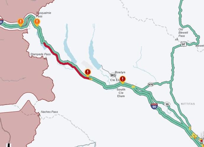 Semi-truck hits WSDOT vehicle on I-90 near Easton, causes delays | News ...