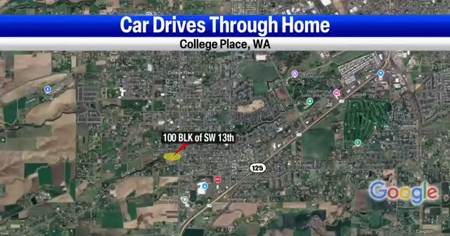 Car crashes through home in College Place, driver minorly injured ...