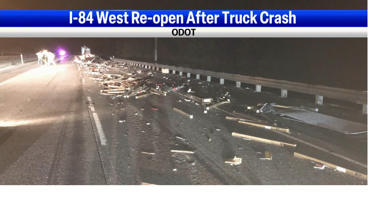 I-84 westbound reopened after trucks crash in eastern Oregon | News ...