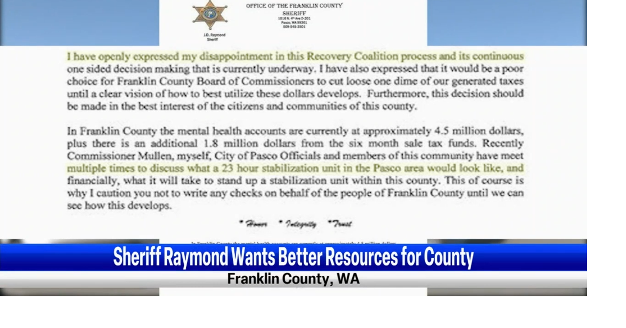 Sheriff Raymond asking Commissioners to fund resources in Franklin ...