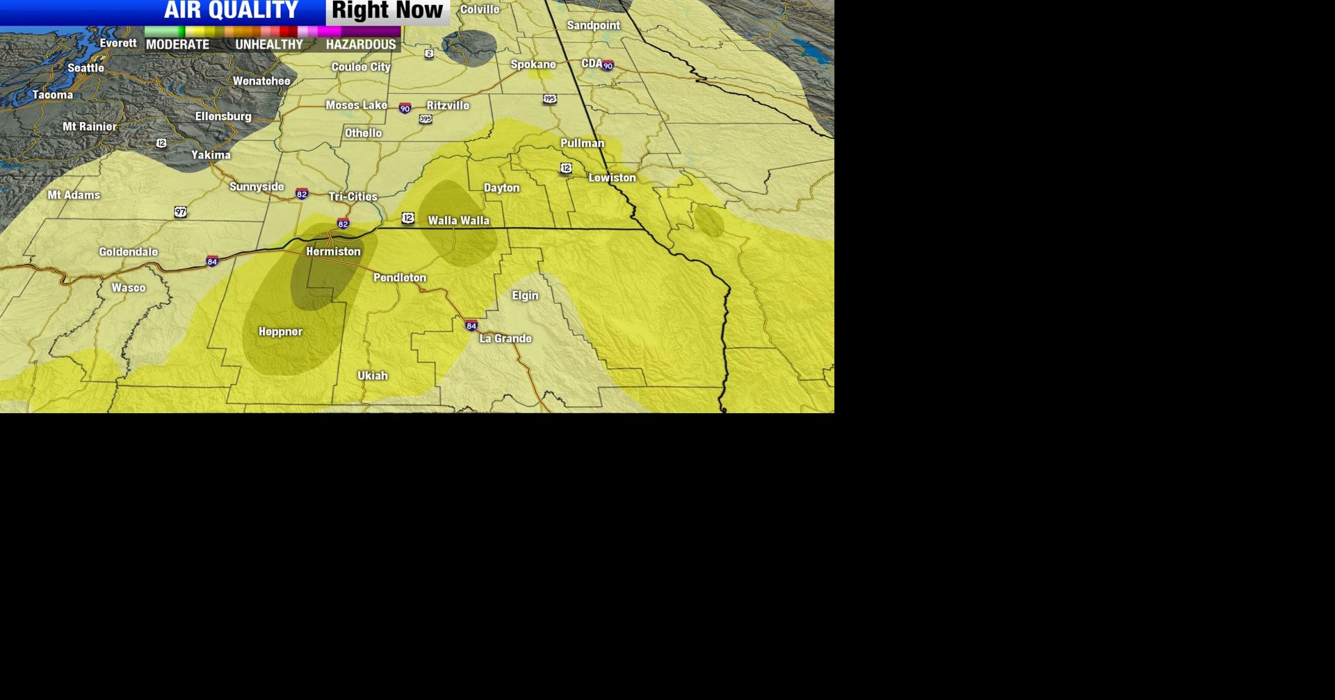 Hazy skies and moderate to unhealthy air quality for Eastern Oregon and ...