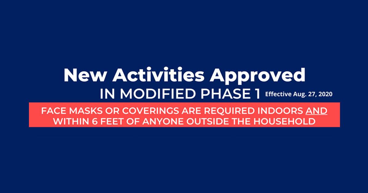 Additional activities allowed in modified phase 1 | News | nbcrightnow.com