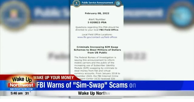 WAKE UP YOUR MONEY: FBI warns of Sim-Swap phone scams | Top Video ...