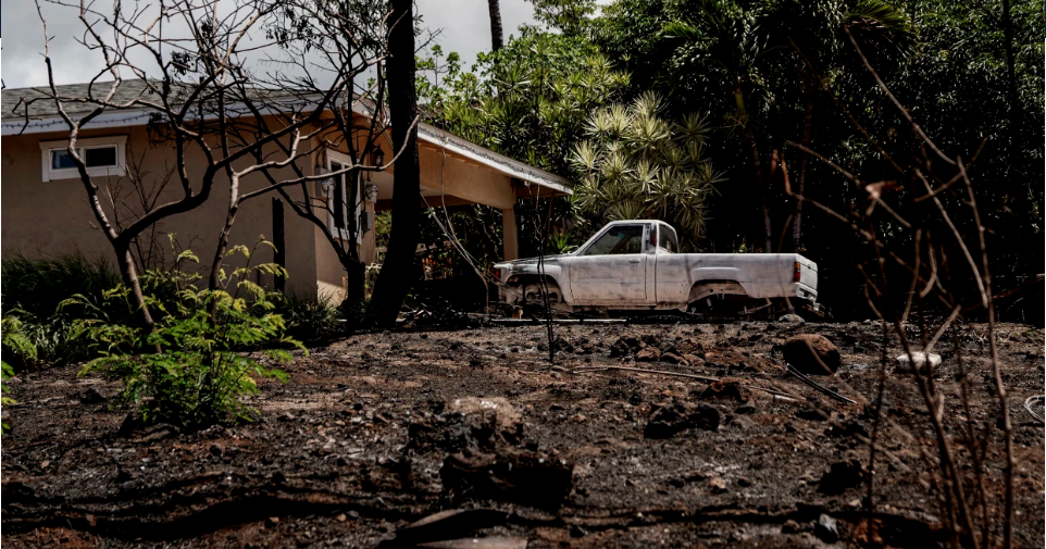 Maui residents get a close-up look at the burn scar where their homes ...