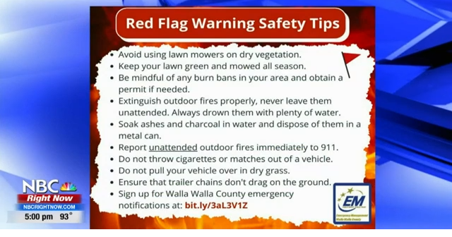 Red flag warning tips | News | nbcrightnow.com