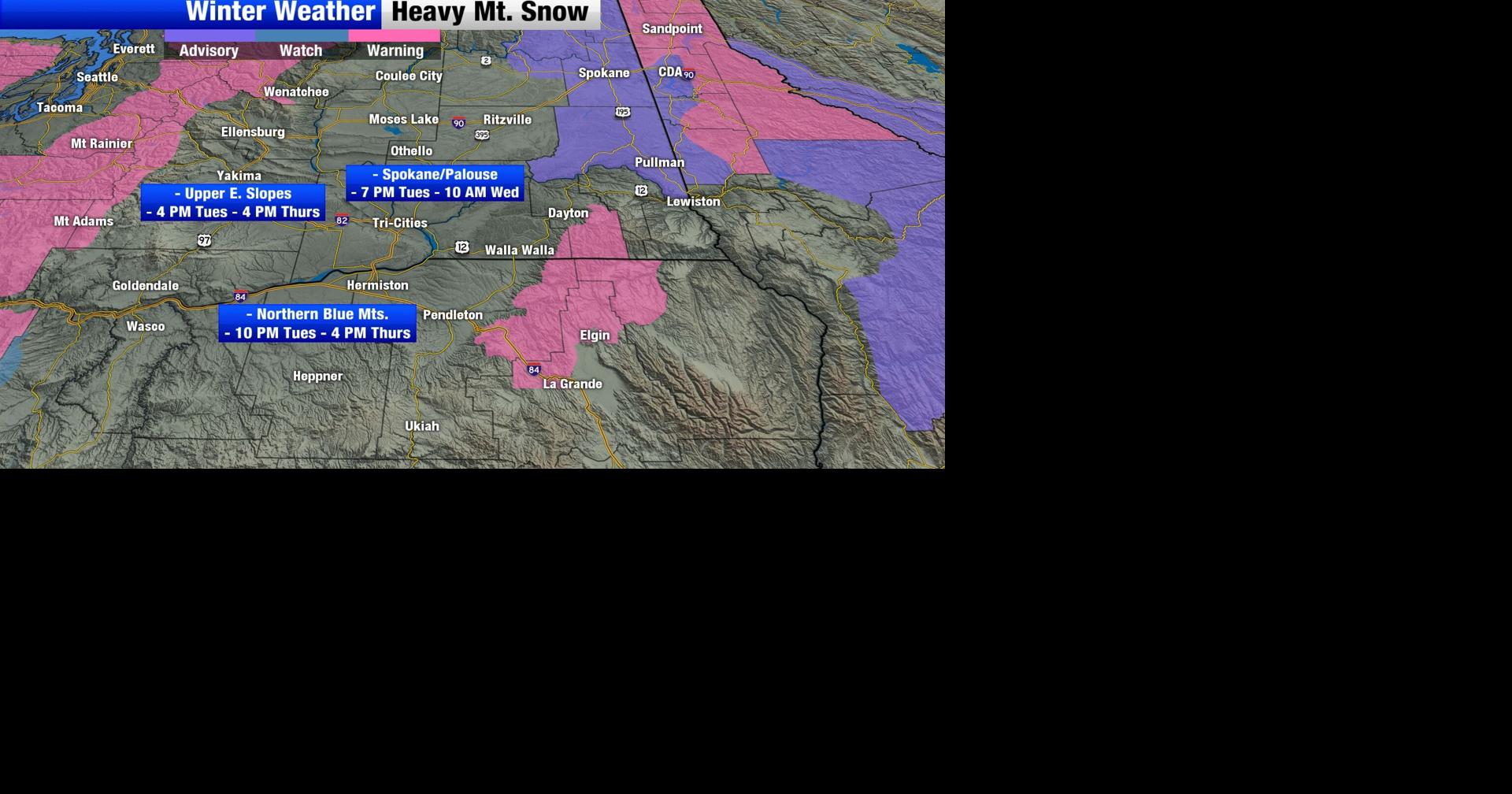 Heavy mountain snow, lowland rain showers and gusty winds | Weather ...