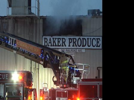Fire crews work on fire at Baker Produce into Wednesday | News ...