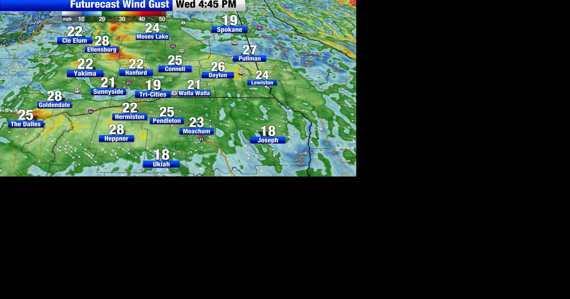Gusty winds and scattered showers | Weather | nbcrightnow.com