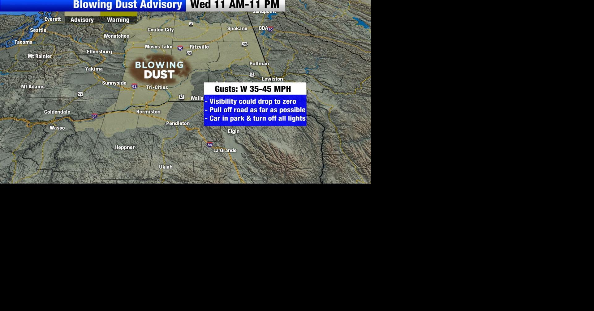 Weather Alert Wednesday for gusty winds and blowing dust. | Weather ...