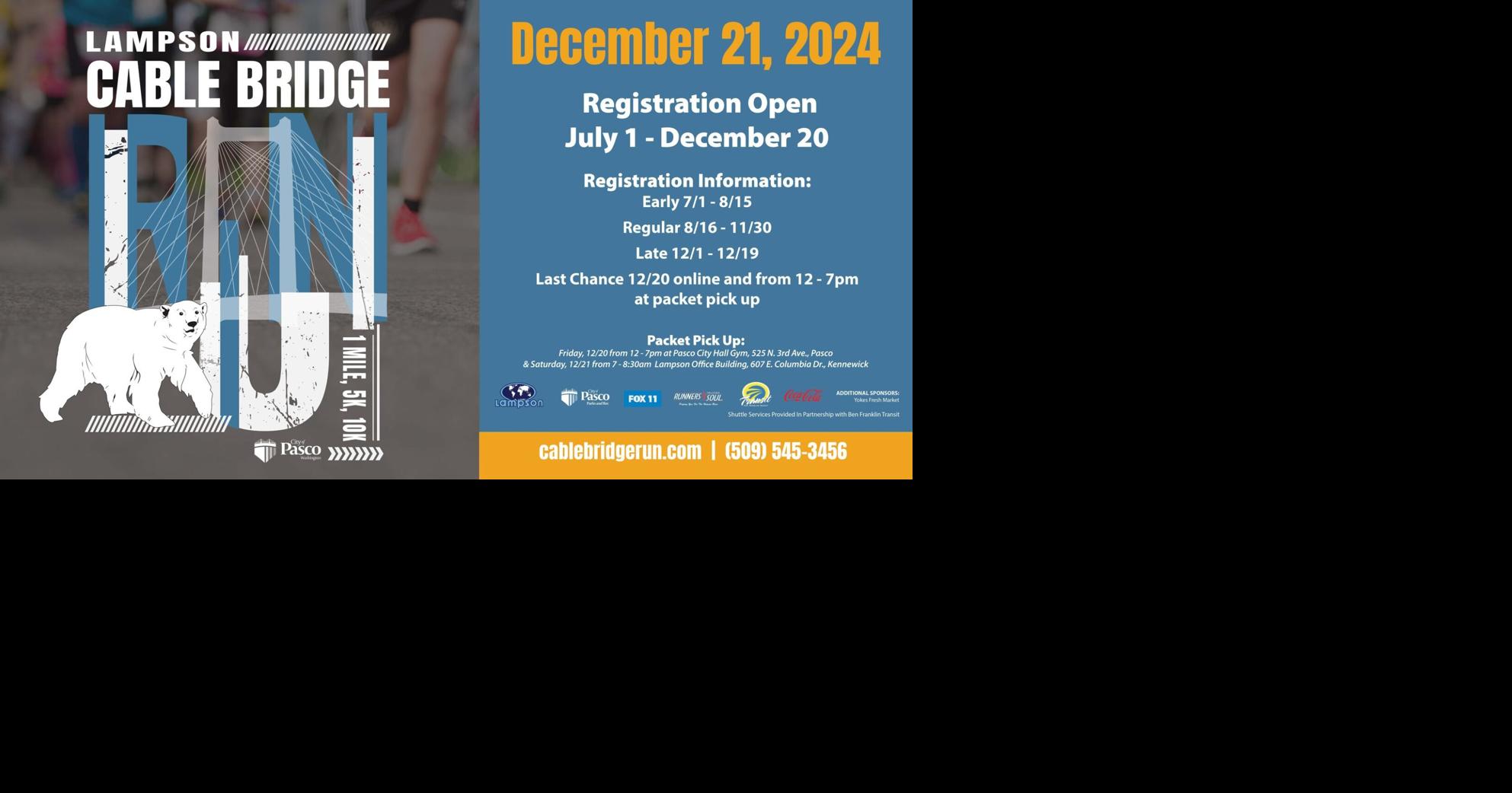 Lampson Cable Bridge Run returns to Pasco on Dec. 21 | News ...