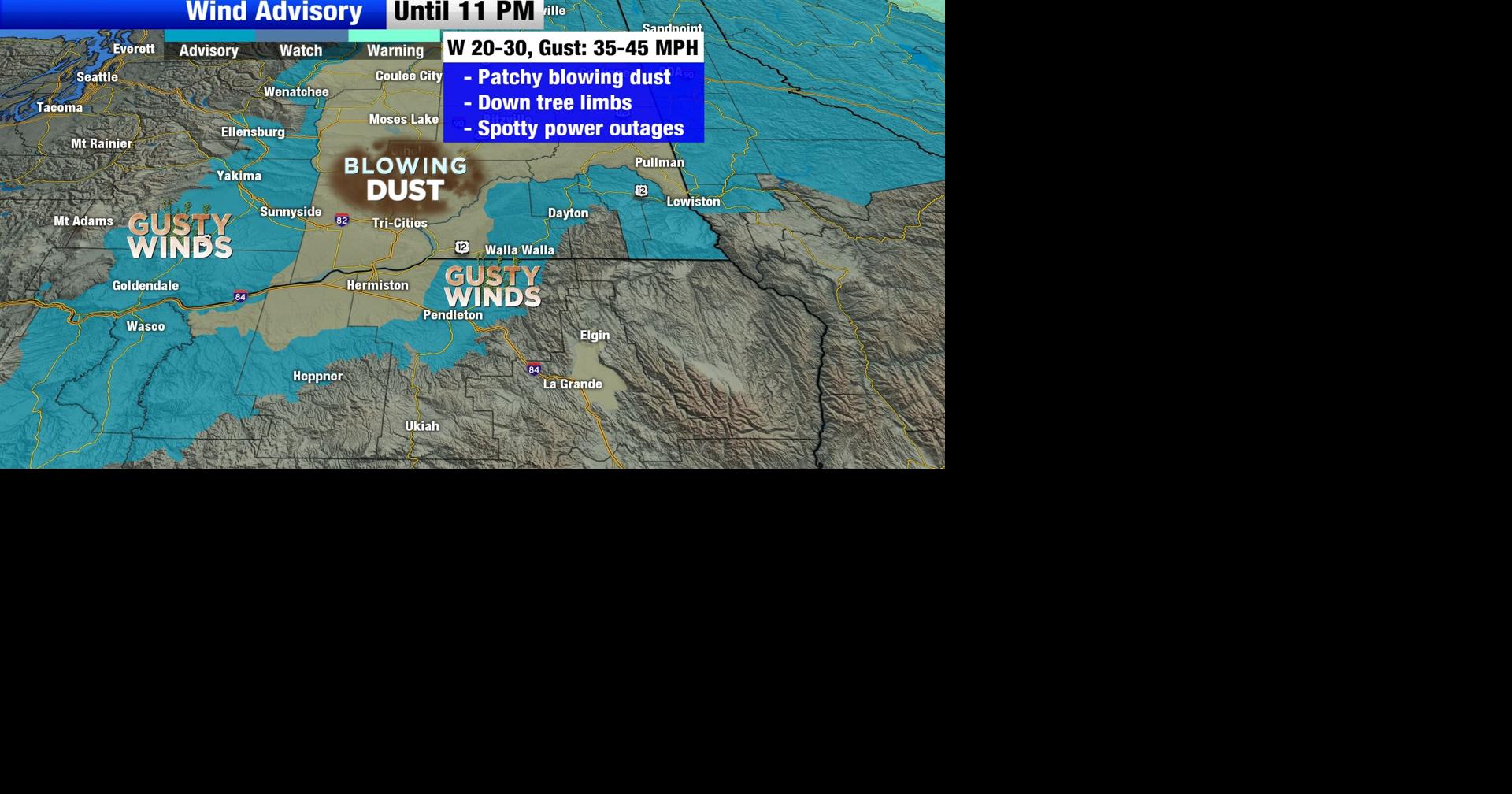 Weather Alert until 11 PM tonight for gusty winds and blowing dust ...