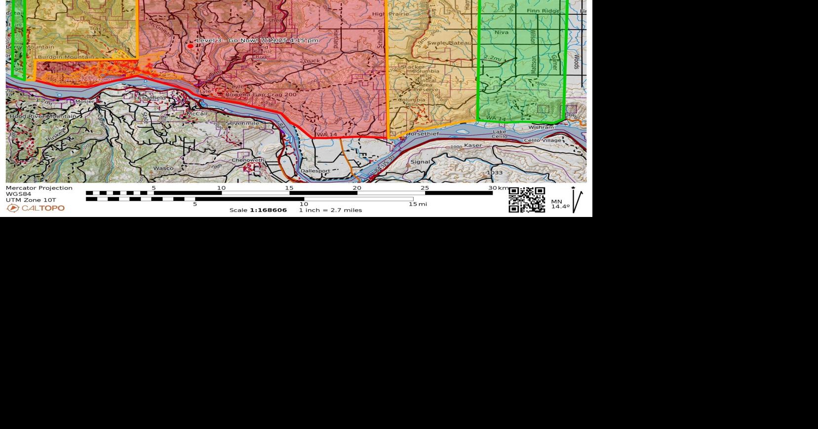 Burdoin Fire updated evacs map - July 19 | | nbcrightnow.com