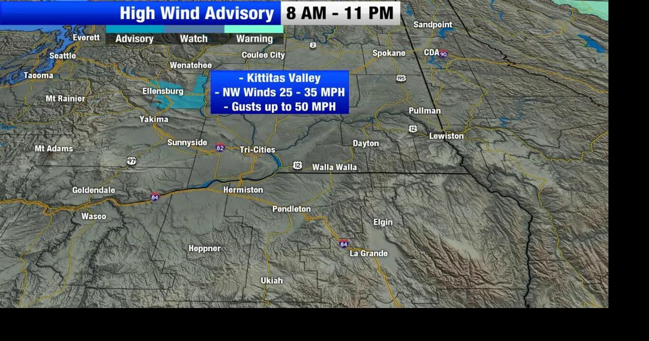 A windy day for most of the Inland Northwest with the strongest winds ...