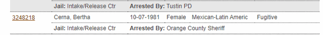 Bertha Cerna Arrested as a Fugitive in Orange County, paid bail and now ...