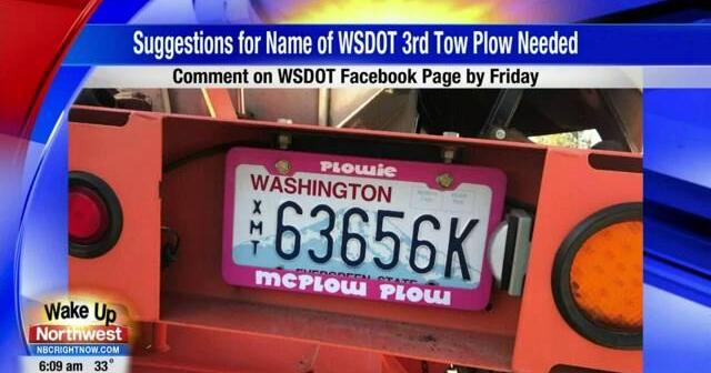 New name suggestions needed for WSDOT tow plow | Top Video ...
