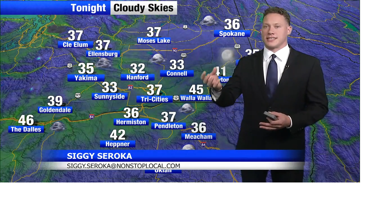 Increasing clouds as warm, moist air moves east of the Cascades ...