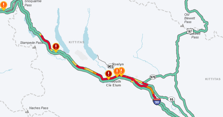 Holiday travel causing heavy traffic on I-90 between Cle Elum and ...
