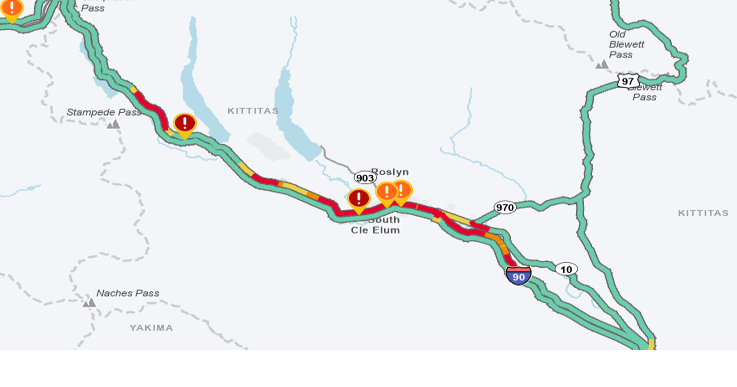 Holiday travel causing heavy traffic on I-90 between Cle Elum and ...