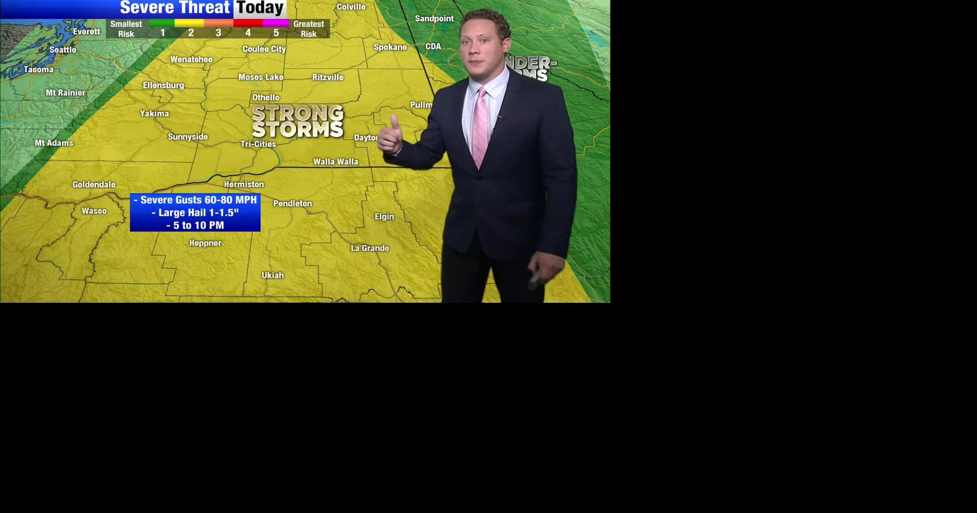 Severe thunderstorms tonight with life-threatening hail in the Columbia ...