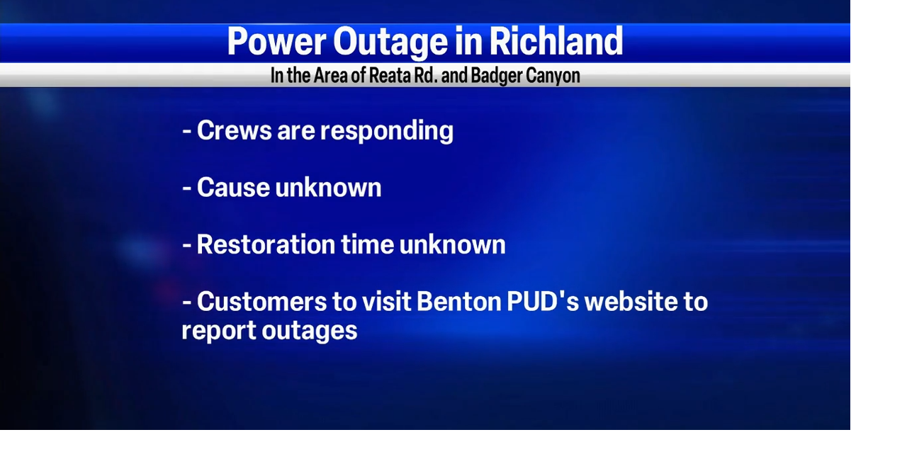 Benton PUD reporting power outage in Richland | News | nbcrightnow.com