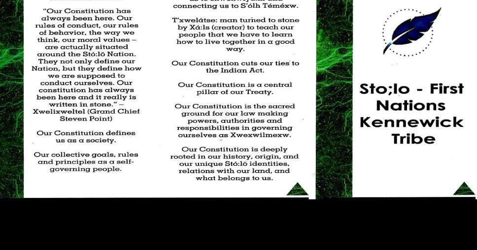 Resolution approved in Support of Federal Recognition of Sto;lo First ...