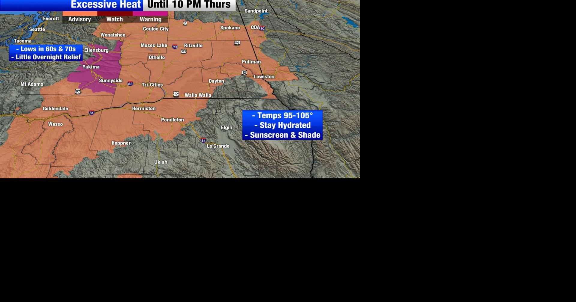 Excessive heat and critical fire risk through the weekend following dry ...