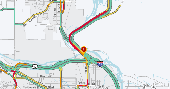 Eastbound lane reopened after collision on I-82 in Yakima | News ...