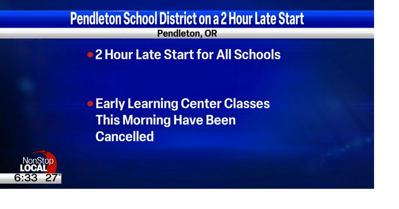 Pendleton schools on 2-hour winter weather delay | News | nbcrightnow.com