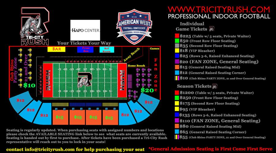 Tri-City Rush to Play at Hapo Center, Release Schedule | Nonstop Local ...