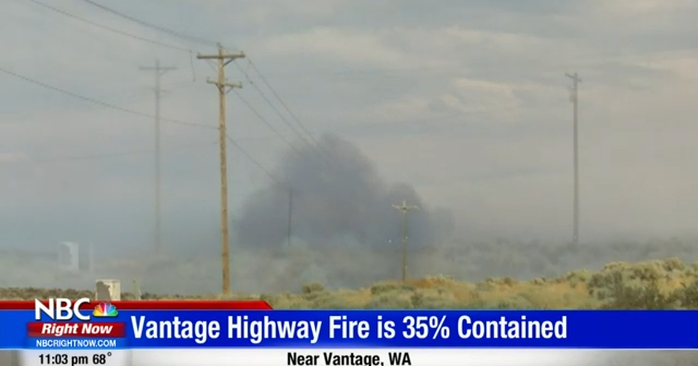 UPDATE: Vantage Highway reopened after massive fire | Fire ...