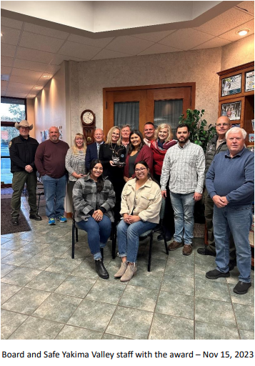 Safe Yakima Valley awarded for Excellence in Substance Use Prevention ...