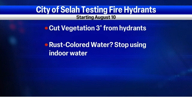Selah Fire Department to test city fire hydrants beginning August 10 ...