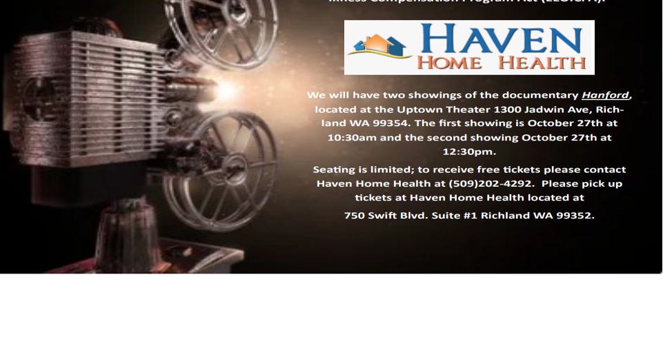 Haven Home Health to screen "Hanford" for energy workers | News ...