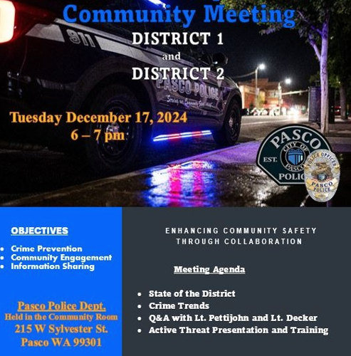 Pasco PD community meeting planned for Dec. 17 | News | nbcrightnow.com