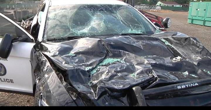 Cop Car Holds Up After Finley Crash | Archives | nbcrightnow.com
