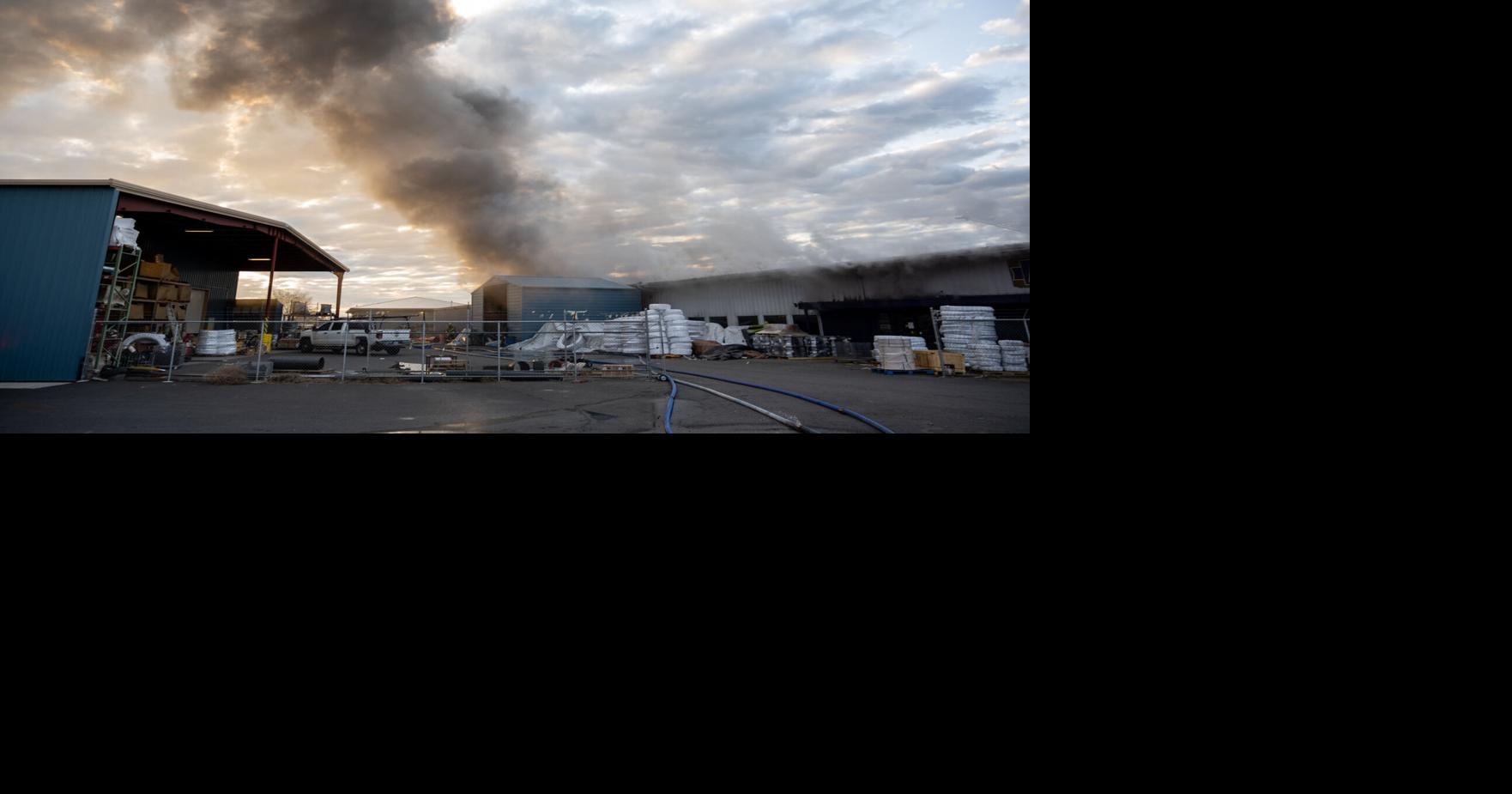 Umatilla County Fire District #1 cleaning up after putting out a fire ...