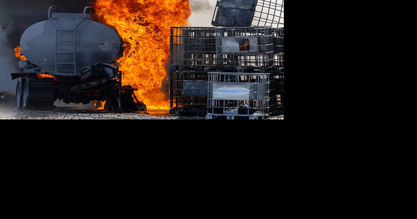 Firefighters battle diesel spill blaze in Hermiston | News ...