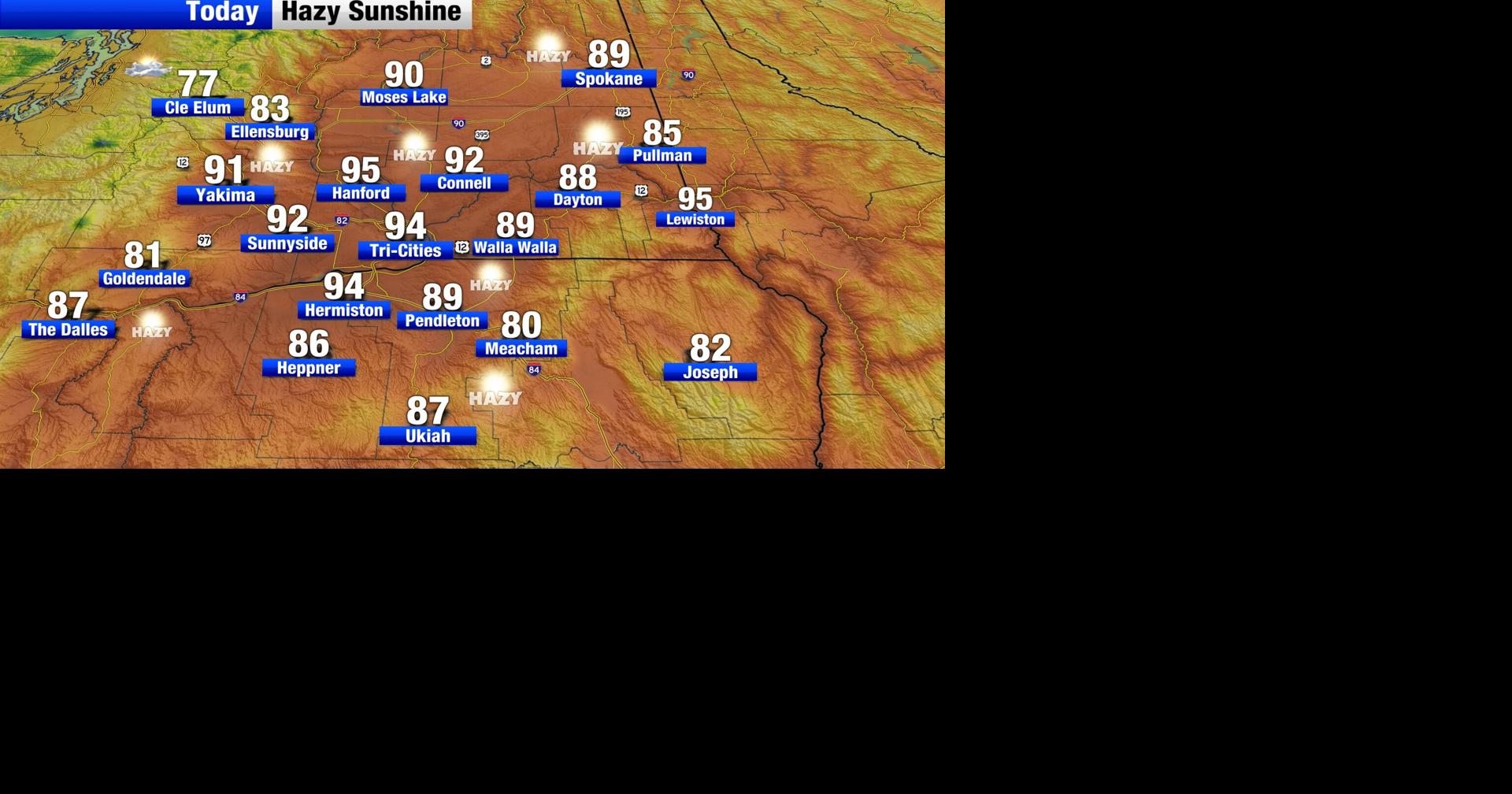 Hazy sunshine and our last bit of summer weather before cool marine air ...