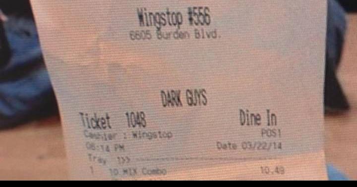 Rude Receipt At Pasco Wingstop Called Customers "Dark Guys" | Archives ...