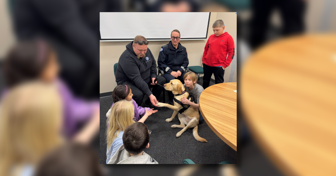 Trent Elementary students meet accelerant detection dog Chardonnay from ...
