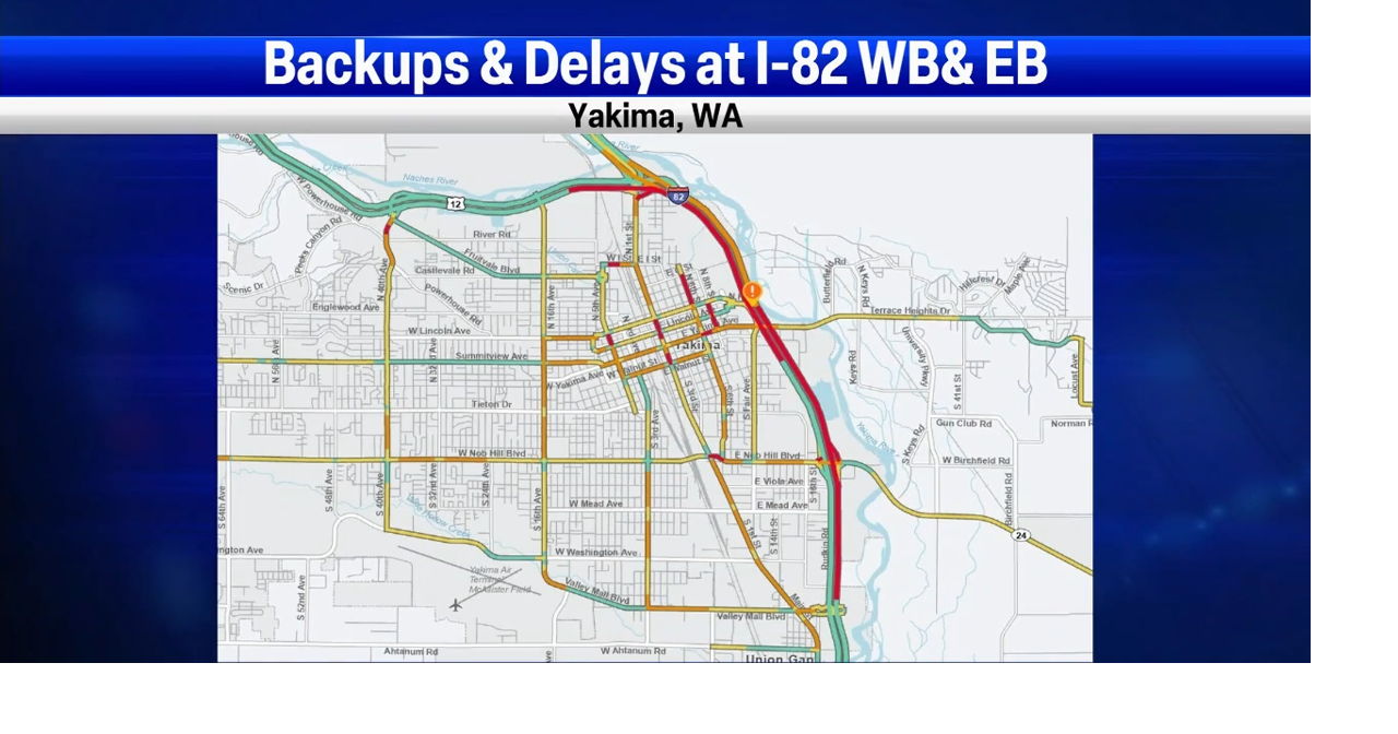 Crashes blocking lanes on I-82 in Yakima | Top-video | nbcrightnow.com