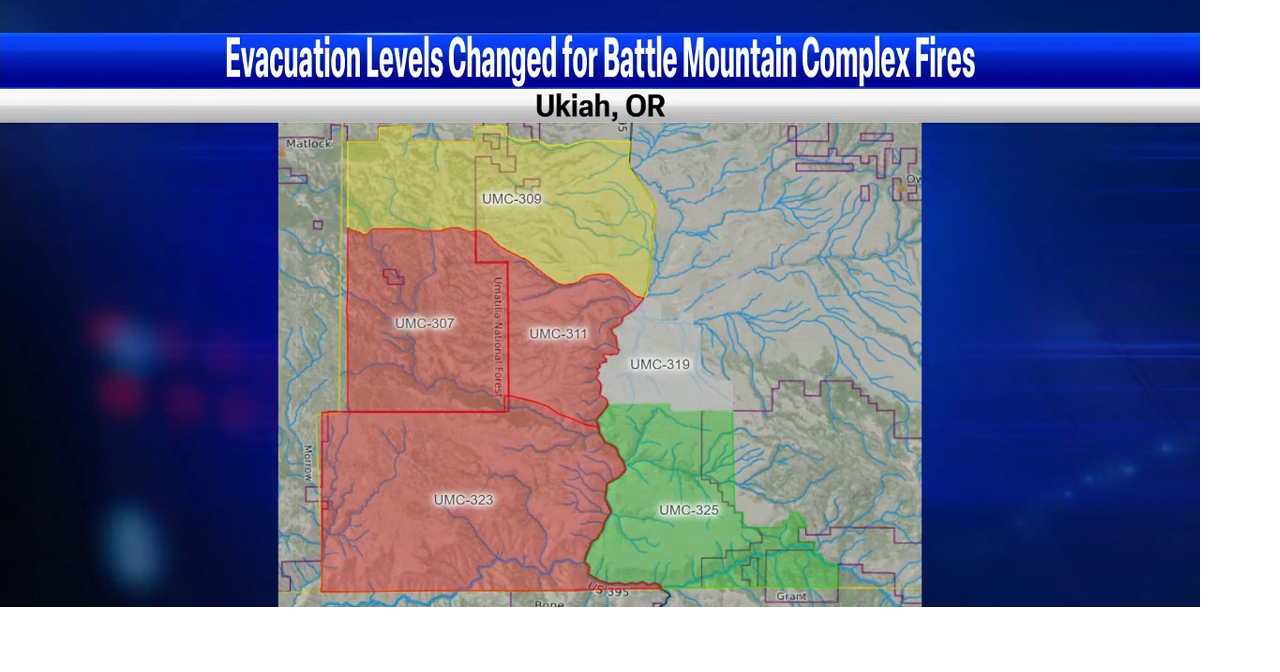 Umatilla officials issue updated evacuation levels in Battle Mountain ...