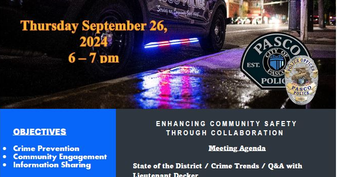 Pasco PD holding District 2 community meeting Sept. 26 | News ...