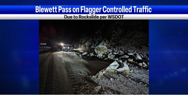 Rock slide delays traffic through Blewett Pass | News | nbcrightnow.com