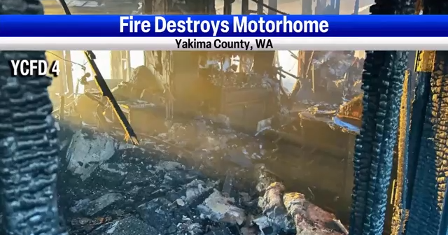 Fire crews respond to motorhome and manufactured home fire in Yakima ...