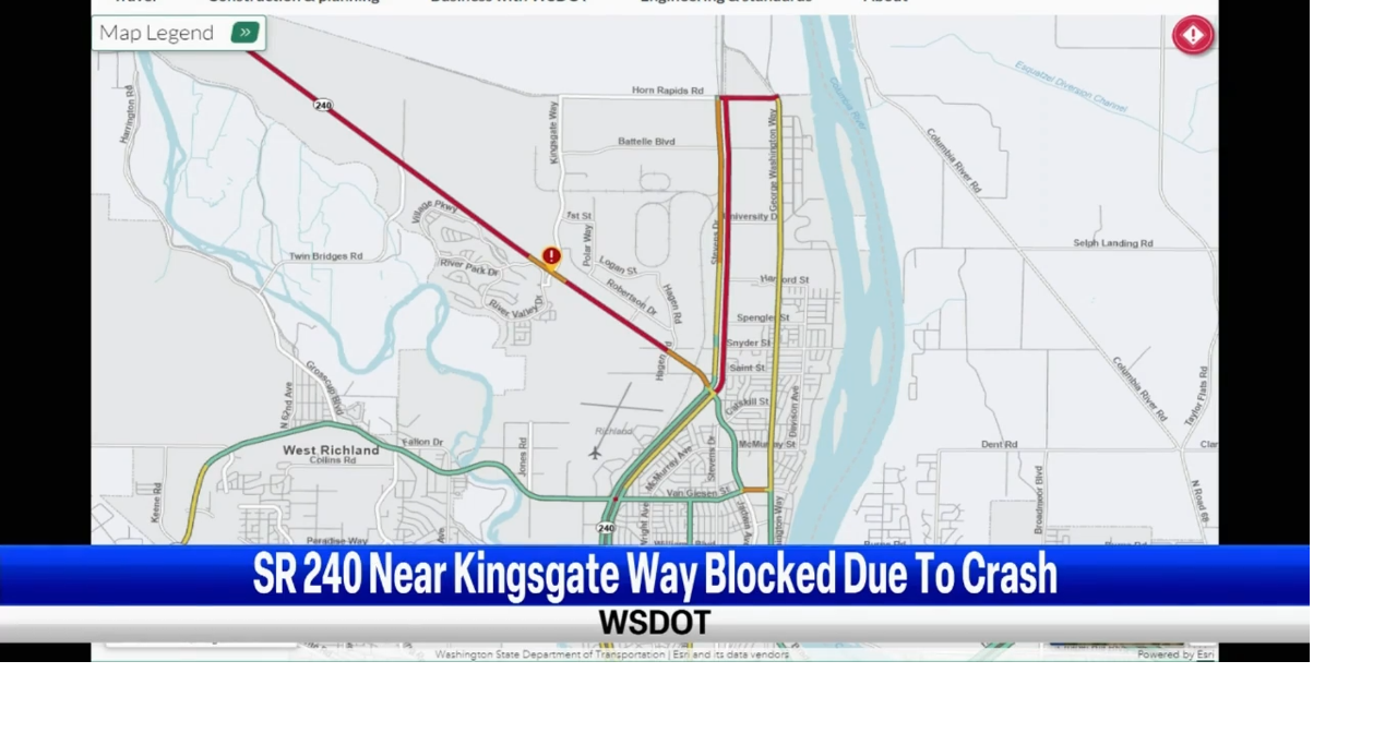 UPDATE: SR 240 reopened after crash near Kingsgate Way in Richland ...